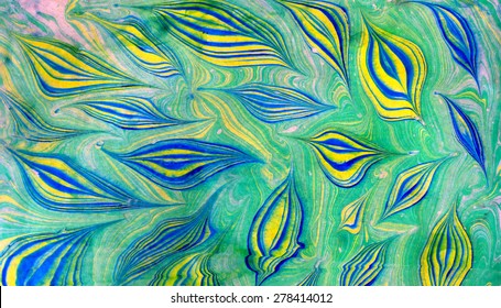 Marble Artwork Ebru Pattern Exotic Abstract Stock Illustration ...