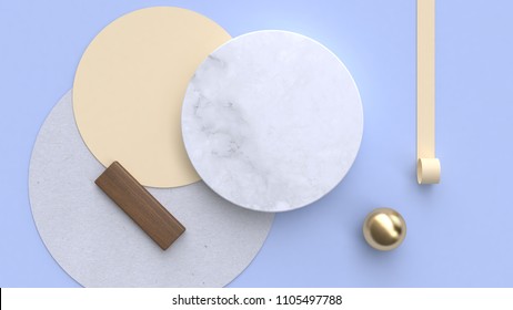 Marble Paper Flat Lay Background Geometric Stock Illustration ...