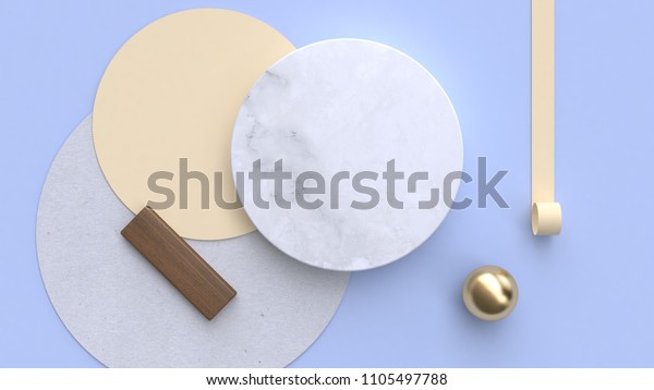 Marble Paper Flat Lay Background Geometric Stock Illustration ...