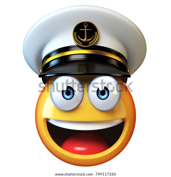 Marines Hat Emoji Isolated On White Stock Illustration 749117260
