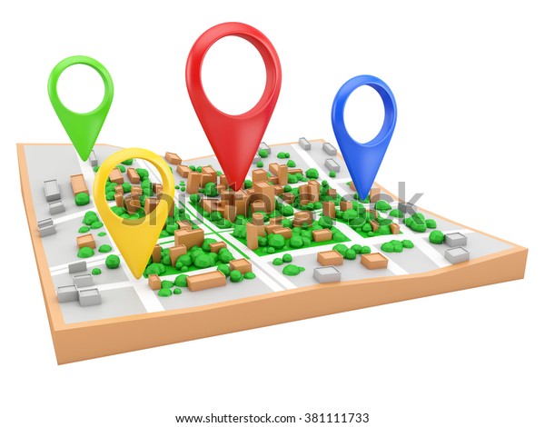 Marker Pointer On 3d Low Poly Stock Illustration 381111733 | Shutterstock