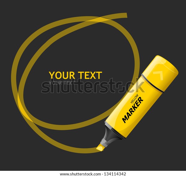Marker Text Box Black Background Stock Illustration 134114342 ...