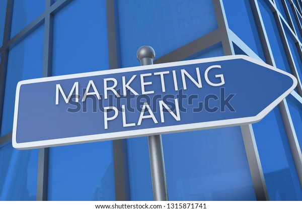 Marketing Plan 3d Render Text Illustration Stock Illustration ...