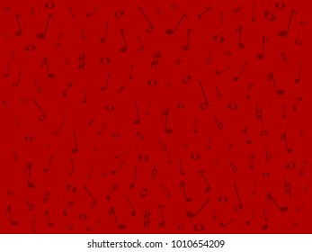 Maroon Background Filled Musical Notes Stock Illustration 1010654209 ...