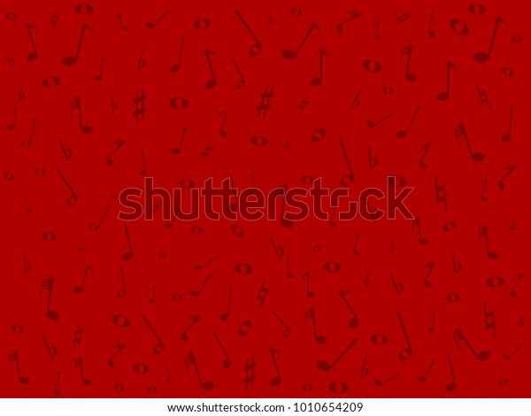 Maroon Background Filled Musical Notes Stock Illustration 1010654209 ...