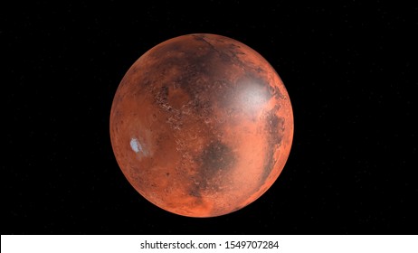 Mars 3d Rendering Showing Surface Features Stock Illustration ...