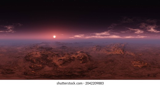 Mars Hdri Environment Map Round Panorama Stock Illustration 2042209883 ...