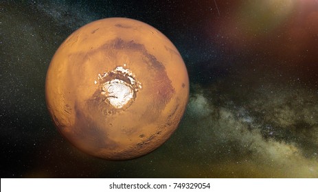 Mars Natural Colors Red Planets North Stock Illustration 749329054 ...