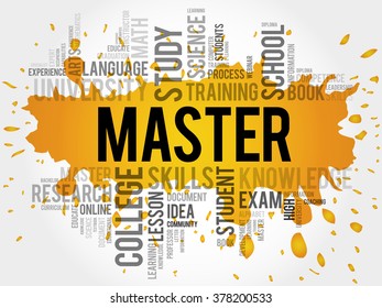 Master Word Cloud Education Concept Stock Illustration 378200533 ...
