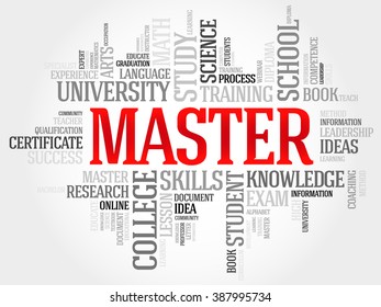 Master Word Cloud Education Concept Stock Illustration 387995734 ...