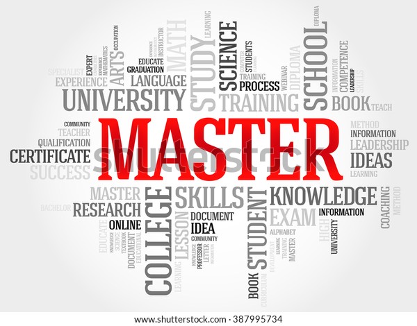 Master Word Cloud Education Concept Stock Illustration 387995734 ...