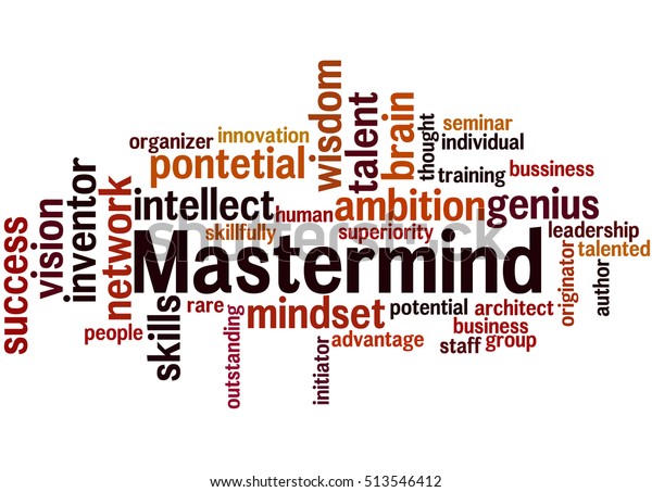 Mastermind Word Cloud Concept On White Stock Illustration 513546412