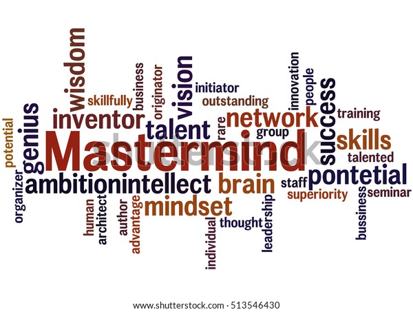 Mastermind Word Cloud Concept On White Stock Illustration 513546430 ...