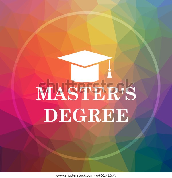 Masters Degree Icon Masters Degree Website Stock Illustration 646171579