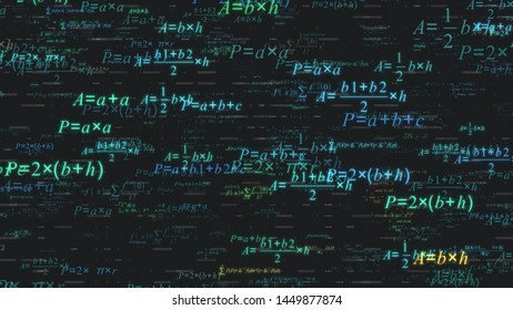 Math Formulas Concept Science Research 3d Stock Illustration 1449877874 ...