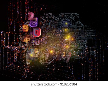 Math Network Series Background Design Lights Stock Illustration ...