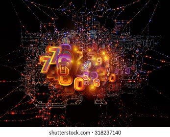 Math Network Series Background Design Lights Stock Illustration ...