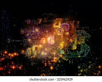 Math Network Series Background Design Lights Stock Illustration ...