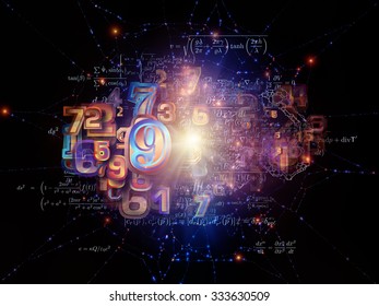 Math Network Series Background Design Lights Stock Illustration ...