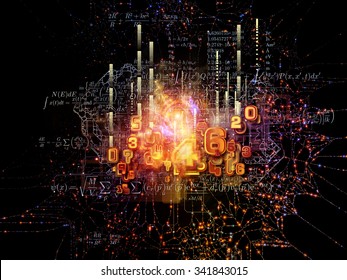 Math Network Series Background Design Lights Stock Illustration ...