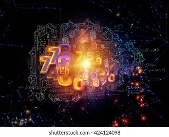 Math Network Series Background Design Lights Stock Illustration ...