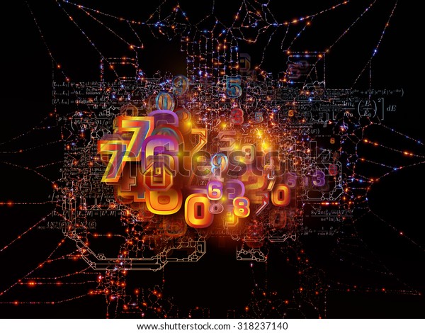 Math Network Series Background Design Lights Stock Illustration ...