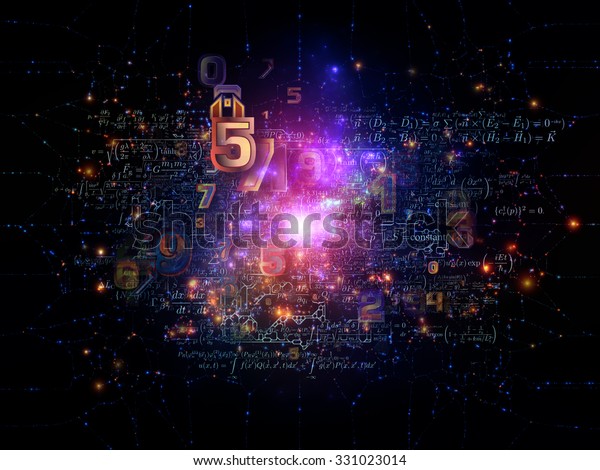 Math Network Series Background Design Lights Stock Illustration ...
