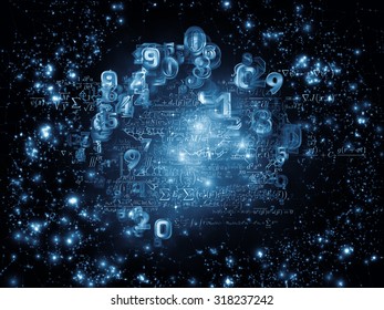 Math Network Series Composition Lights Strands Stock Illustration ...