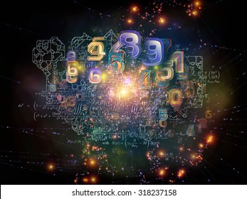 Ilustrasi Stok Math Network Series Background Design Lights 333630509 ...