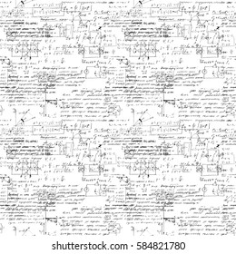 Math Seamless Pattern Handwriting Various Operations Stock Illustration ...