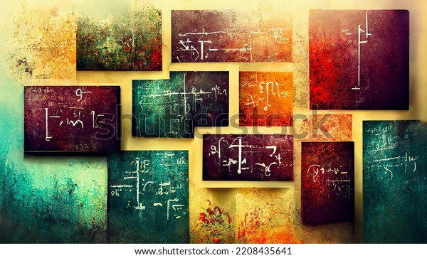 Mathematic Equation Symbol Formula Written On Stock Illustration ...
