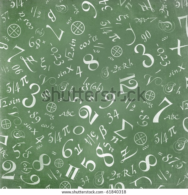 Mathematics Formulas Abstract Background On Green Stock Illustration ...
