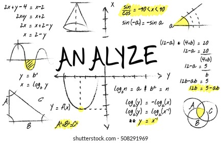 Mathematics Math Algebra Calculus Numbers Concept Stock Illustration ...