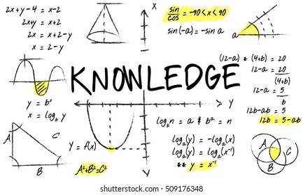 Mathematics Math Algebra Calculus Numbers Concept Stock Illustration ...