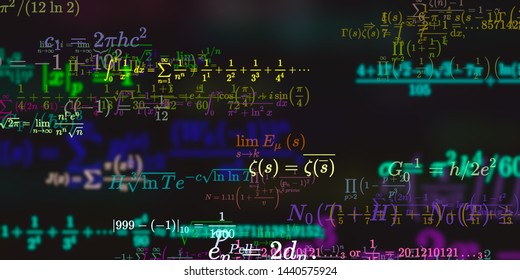 Mathematics Physics Study 2d Illustration Set Stock Illustration ...
