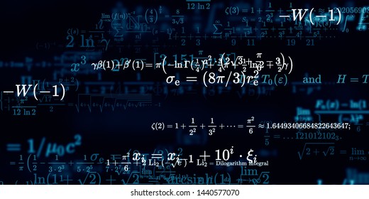 Mathematics Physics Study 2d Illustration Set Stock Illustration ...