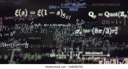 Mathematics Physics Study 2d Illustration Set Stock Illustration ...