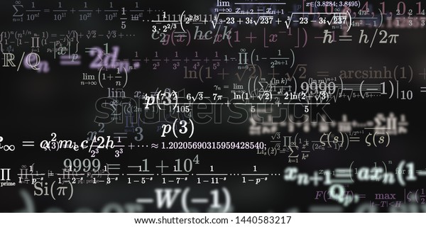 Mathematics Physics Study 2d Illustration Set Stock Illustration ...