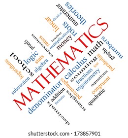 Mathematics Word Cloud Concept Angled Great Stock Illustration ...