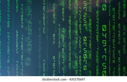 Matrix Background Green Numbers: ilustración de stock 435570844 ...