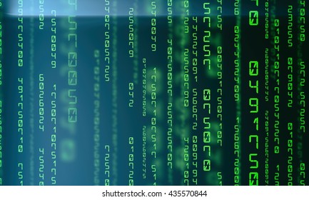 Matrix Background Green Numbers: ilustración de stock 435570844 ...
