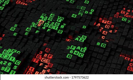 Matrix Digital Hex Code Abstract Information Stock Illustration ...