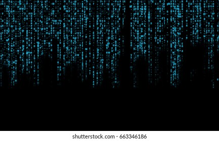 Matrix Style Background Falling Number Alphabet Stock Illustration ...