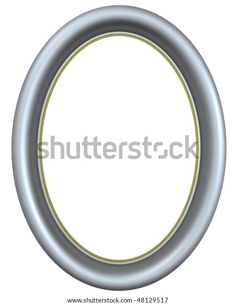 Matt Silver Frame Isolated On White Stock Illustration 48129517 ...
