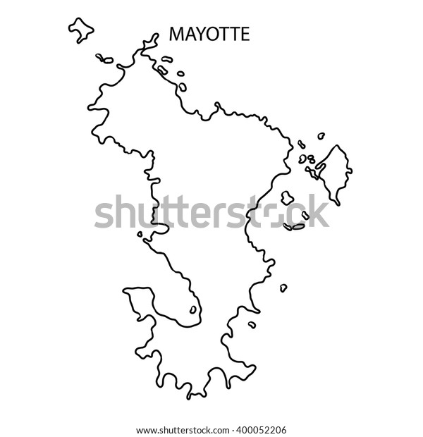 Mayotte Map Outline Stock Illustration 400052206 | Shutterstock