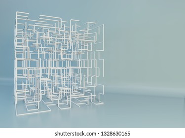 Maze Boxes Background Modern Technology Square Stock Illustration ...