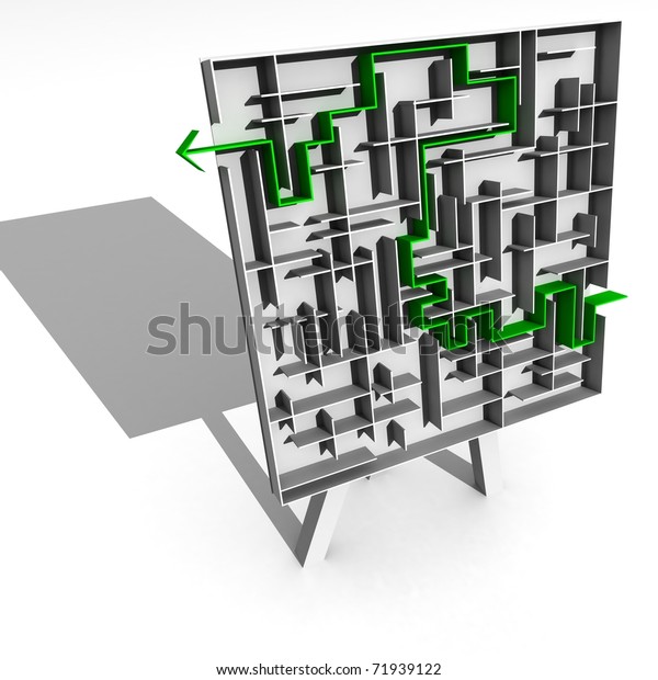Maze Chart On Stand Which Located Stock Illustration 71939122 ...
