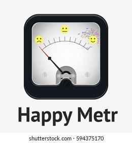 Jokemeter Funny Sad Faces Measuring Scale Stock Vector (Royalty Free ...