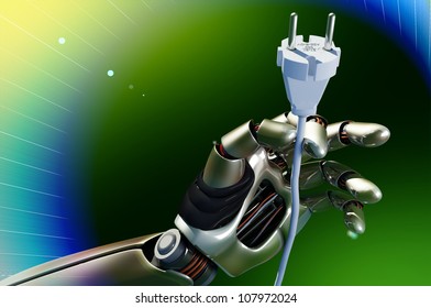 Mechanical Arm Electrical Power Plug Stock Illustration 107972024 ...