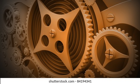 Mechanical Background Gears Cogs 3d Render 스톡 일러스트 84194341 | Shutterstock